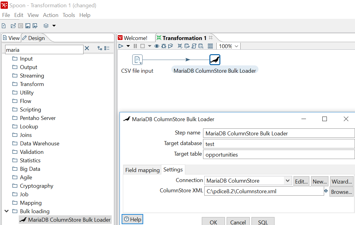 Pentaho Data Integration から MariaDB ColumnStore へバルクデータロード | スマートスタイル ...