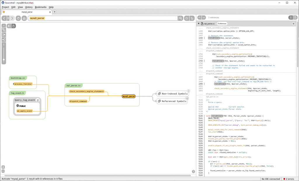 SourcetrailでMySQLのソースコードを可視化してみる | スマートスタイル TECH BLOG