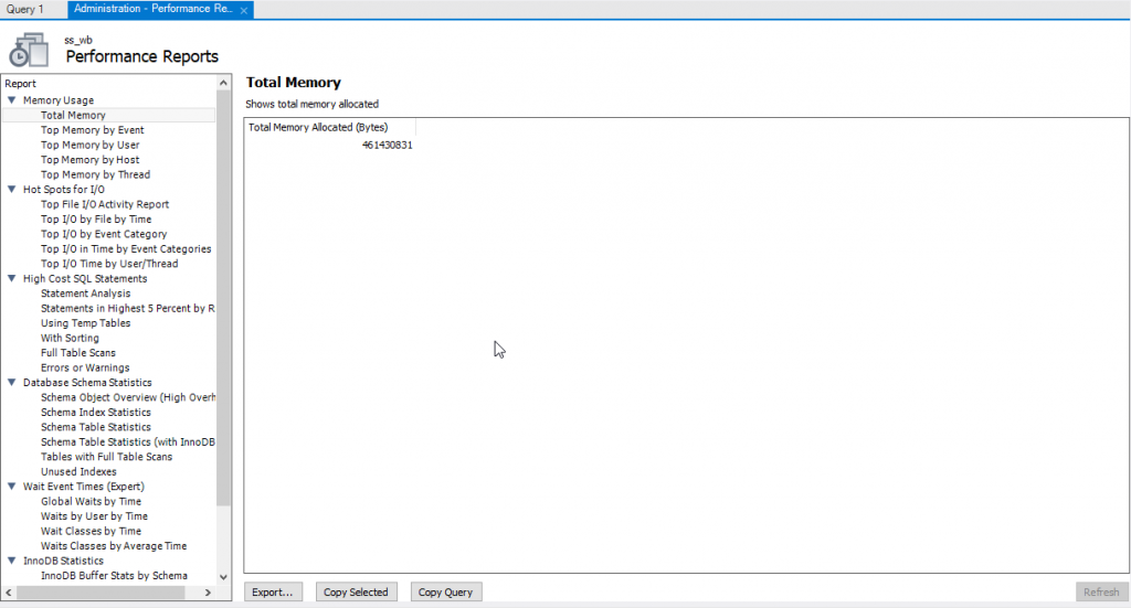 MySQL Workbench で確認できる情報について | スマートスタイル TECH BLOG